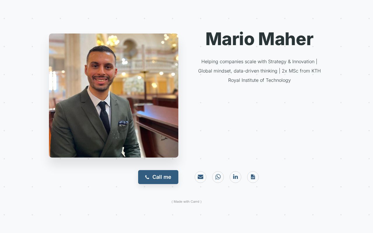 Mario Maher Professional Profile